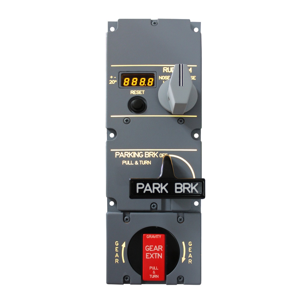 A320 Parking Brake & Rudder Trim Panel | Opencockpits